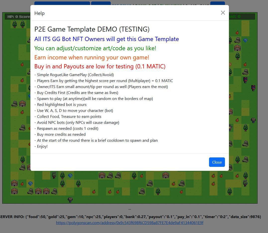 Play 2 Earn Multiplayer Game Template - release date, videos, screenshots, reviews on RAWG