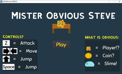 Mister Obvious Steve - release date, videos, screenshots, reviews on RAWG