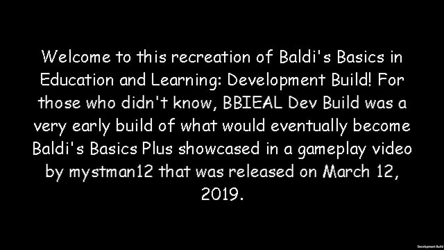 Baldi's Basics in Education and Learning Development Build Recreation ...